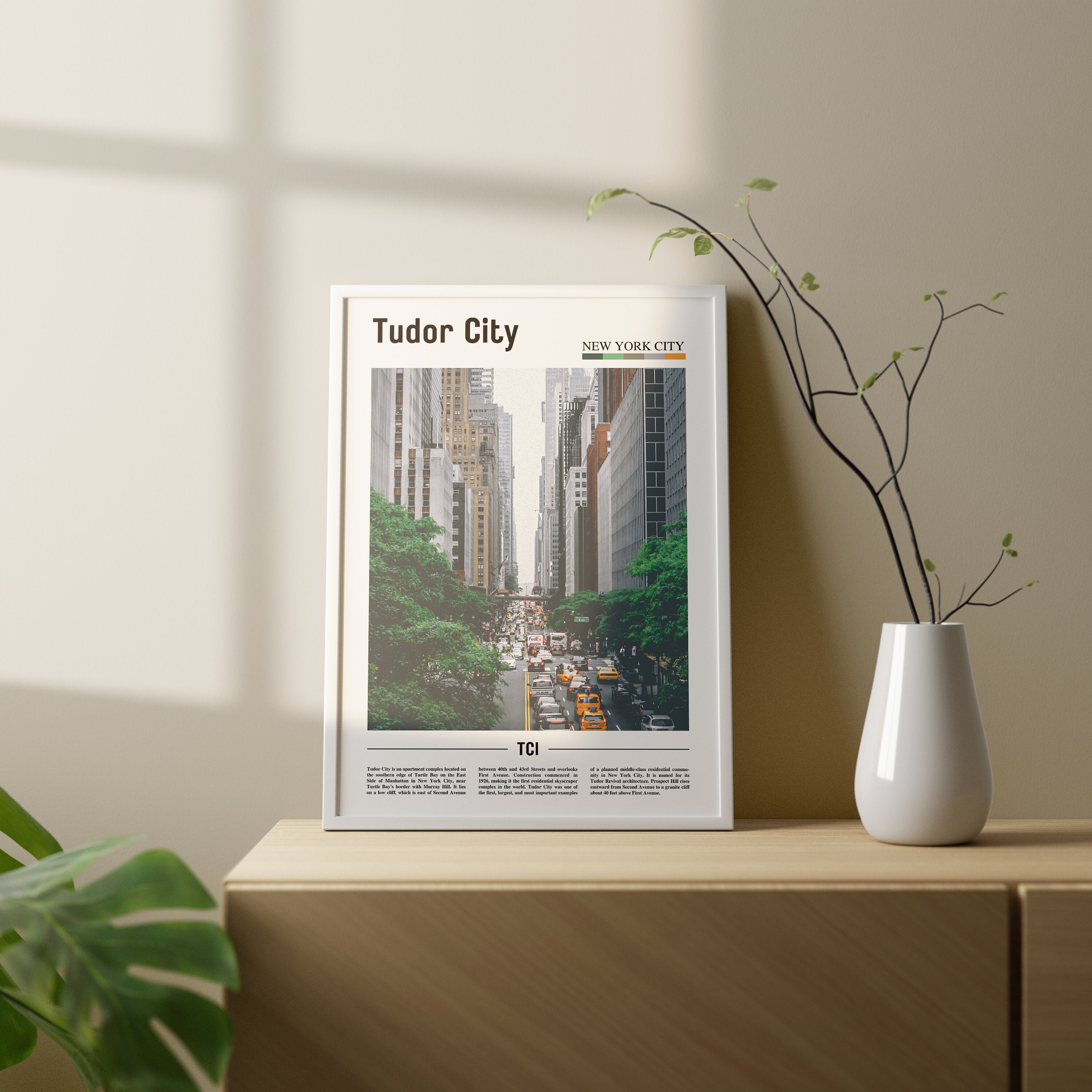 Tudor City Print, Tudor City Poster, Tudor City Wall Art, Oil Painting ...