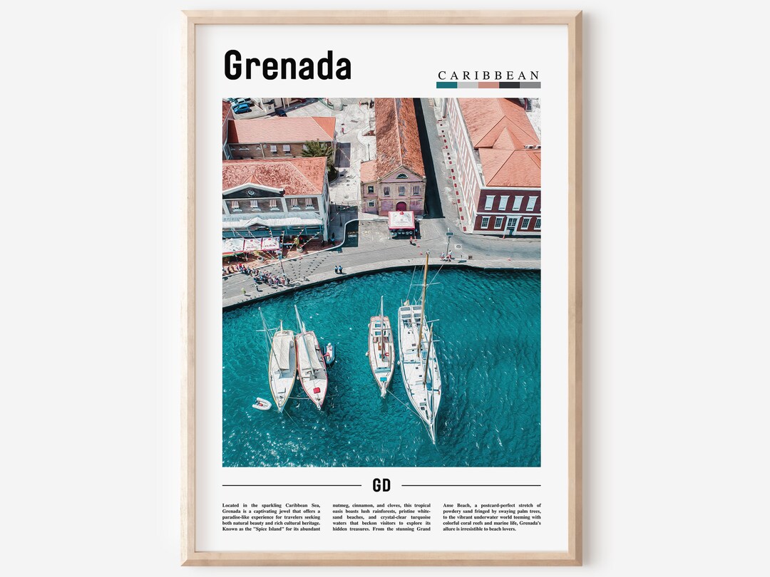 Grenada Poster, Grenada Print, Grenada Wall Art, Caribbean Photo ...