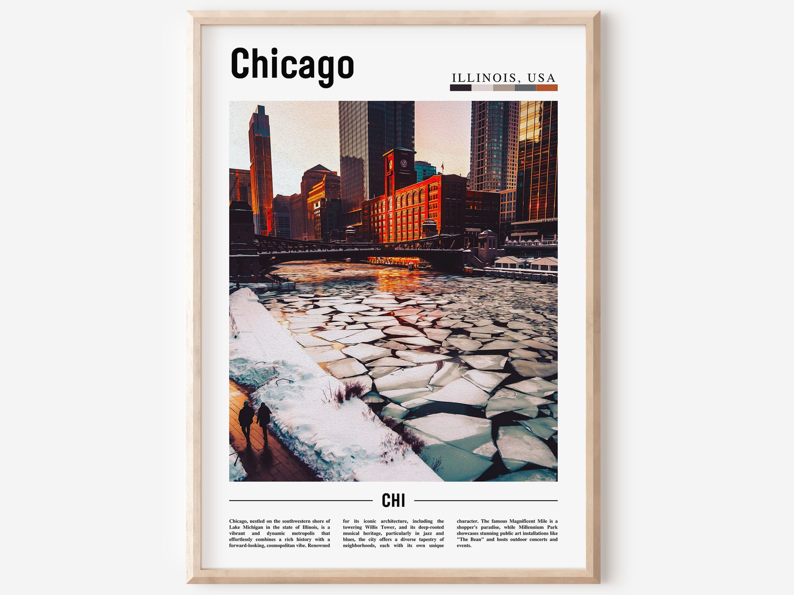 Chicago Print, Chicago Poster, Chicago Wall Art, United States Photo ...
