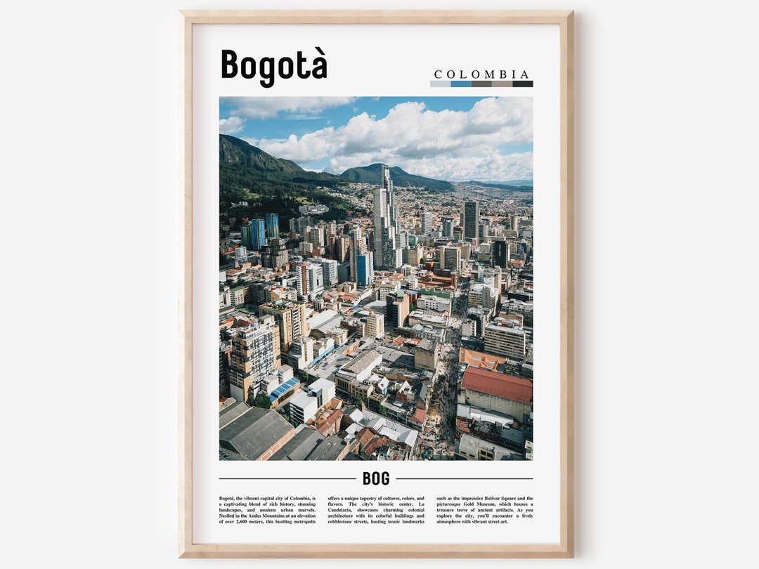 Bogotà Poster, Bogotà Print, Bogotà Wall Art, South America Poster ...
