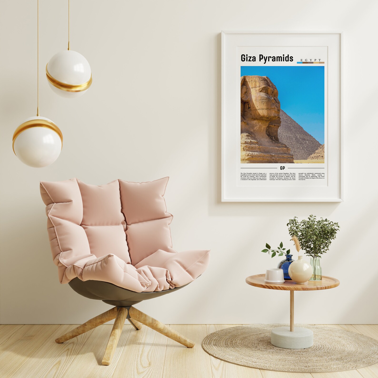 Giza Pyramids Poster, Giza Pyramids Print, Giza Pyramids Wall Art ...