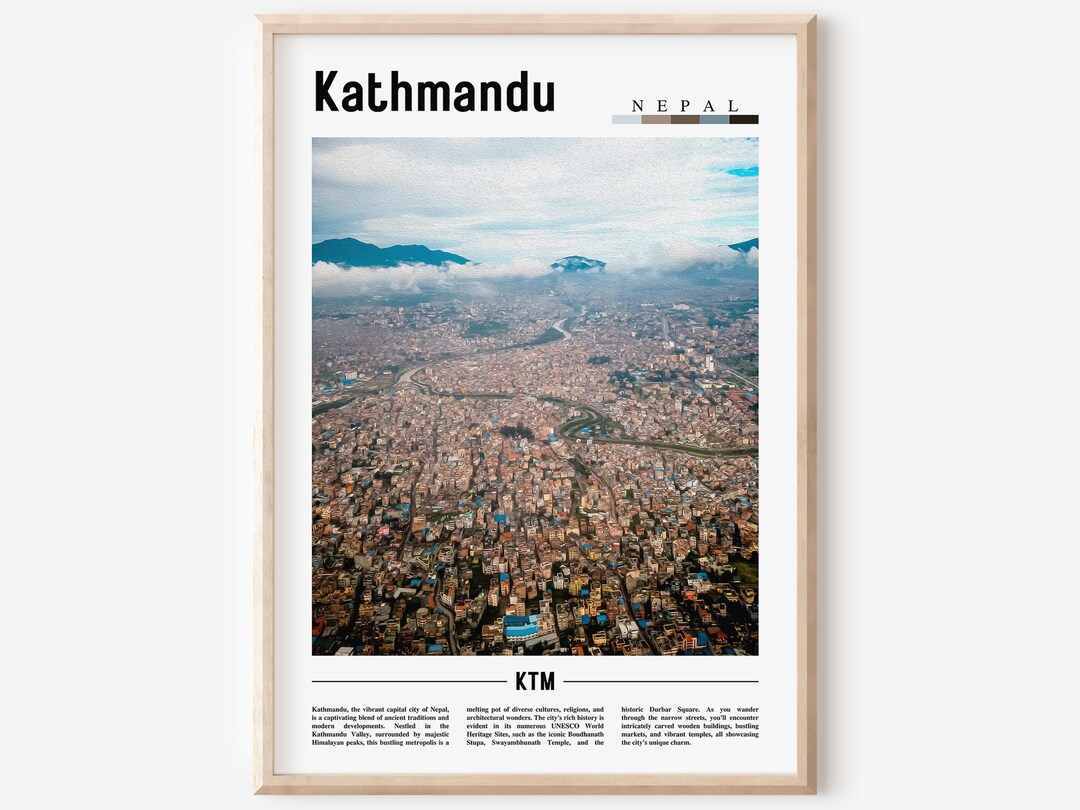 Kathmandu Poster, Kathmandu Print, Kathmandu Wall Art, Asia Print, Asia ...