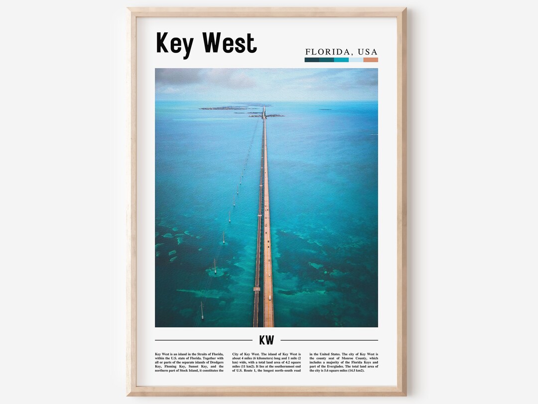 Key West Print, Key West Poster, Key West Wall Art, Oil Painting Poster ...