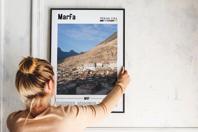 Marfa Print, Marfa Poster, Marfa Wall Art, Oil Painting Poster ...