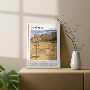 Calabasas Print, Calabasas Poster, Calabasas Wall Art, Minimal Travel ...