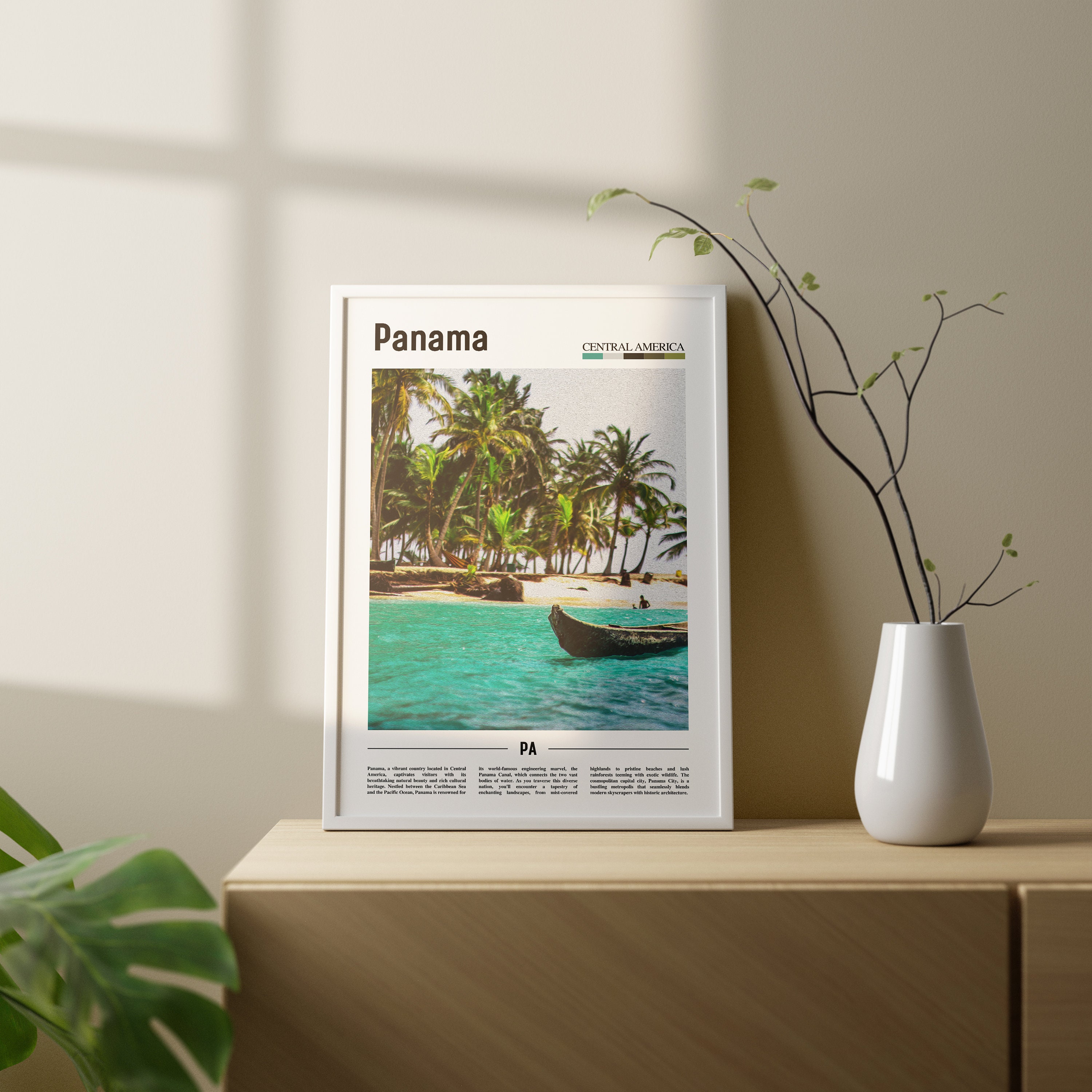 Cartel de Panamá, Impresión de Panamá, Arte de pared de Panamá, Cartel ...