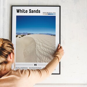 White Sands Print, White Sands Poster, White Sands Wall Art, Oil ...