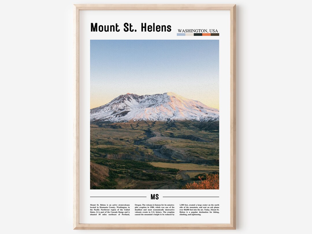 Mount St. Helens Poster, Mount St. Helens Print, Mount St. Helens Wall ...