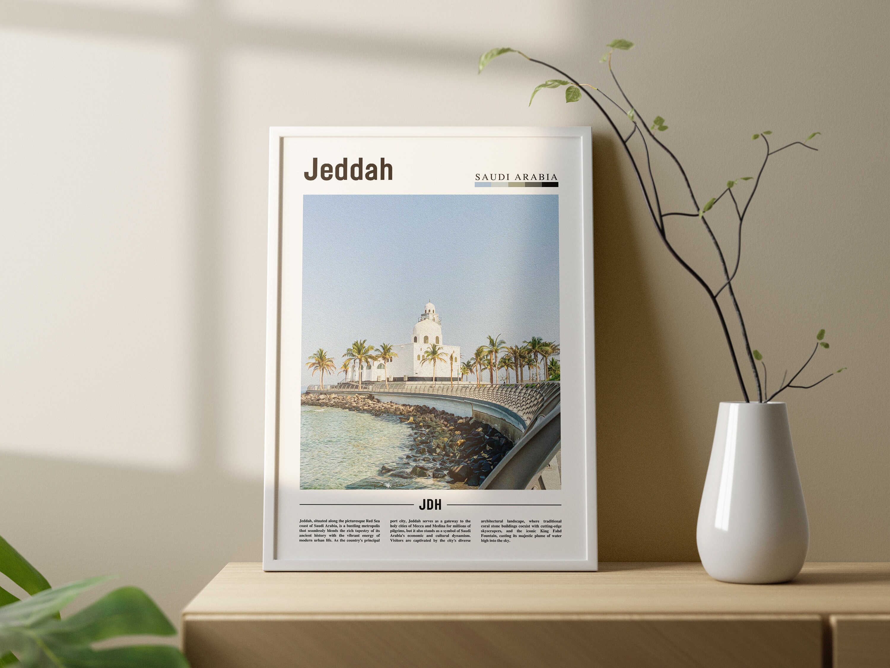 Jeddah Poster, Jeddah Print, Jeddah Wall Art, Minimal Travel Print ...