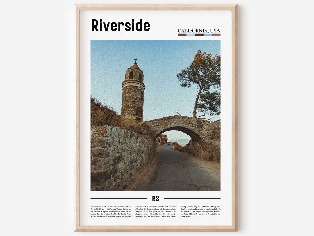 Riverside Print, Riverside Poster, Riverside Wall Art, Minimal Travel Print, Minimal City Poster ...