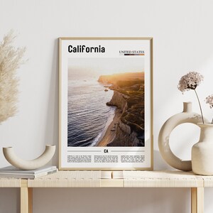 California Poster, California Print, California Wall Art, Minimal ...
