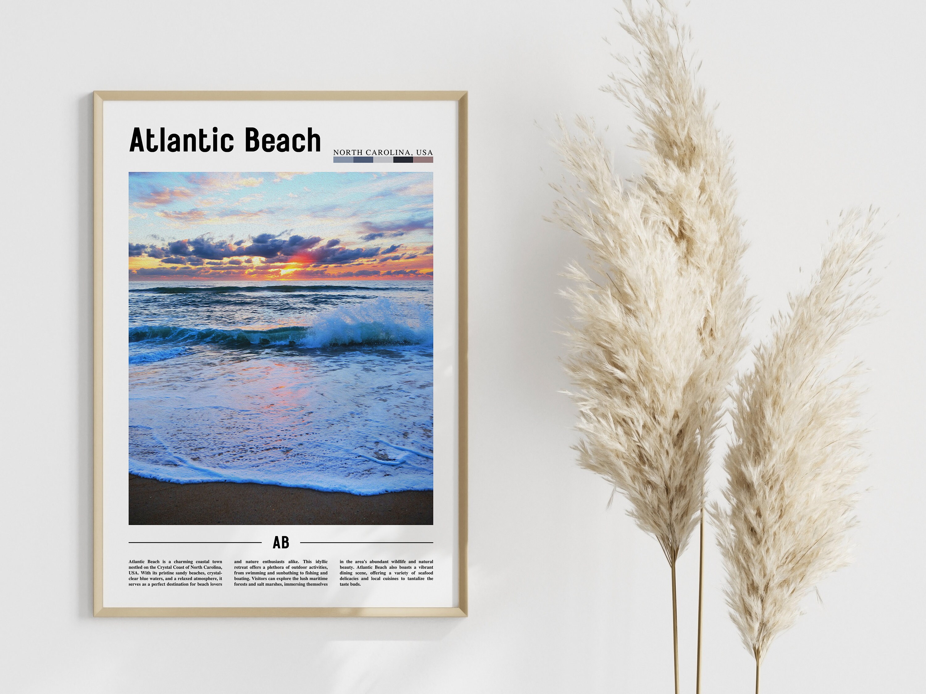 Atlantic Beach Poster, Atlantic Beach Print, Atlantic Beach Wall Art ...