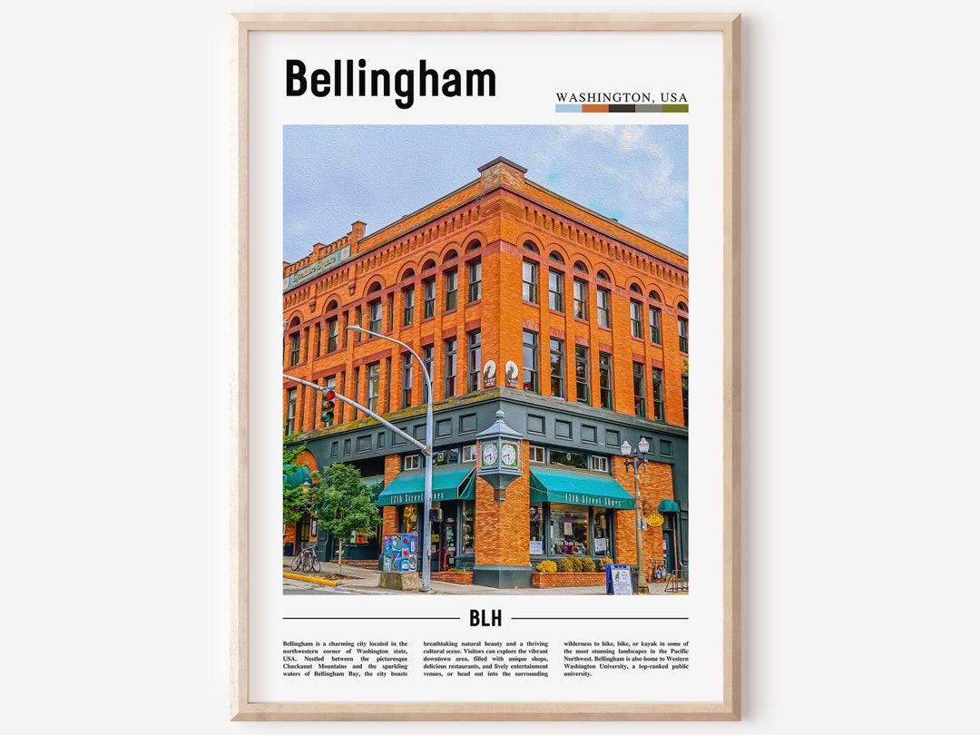 Bellingham Poster, Bellingham Print, Bellingham Wall Art, United States ...