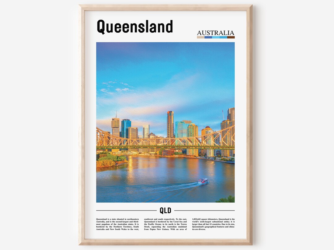 Queensland Print, Queensland Poster, Queensland Wall Art, Oil Painting ...