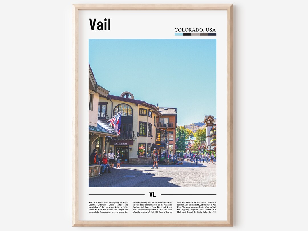 Vail Print, Vail Poster, Vail Wall Art, Oil Painting Poster, Colorful ...