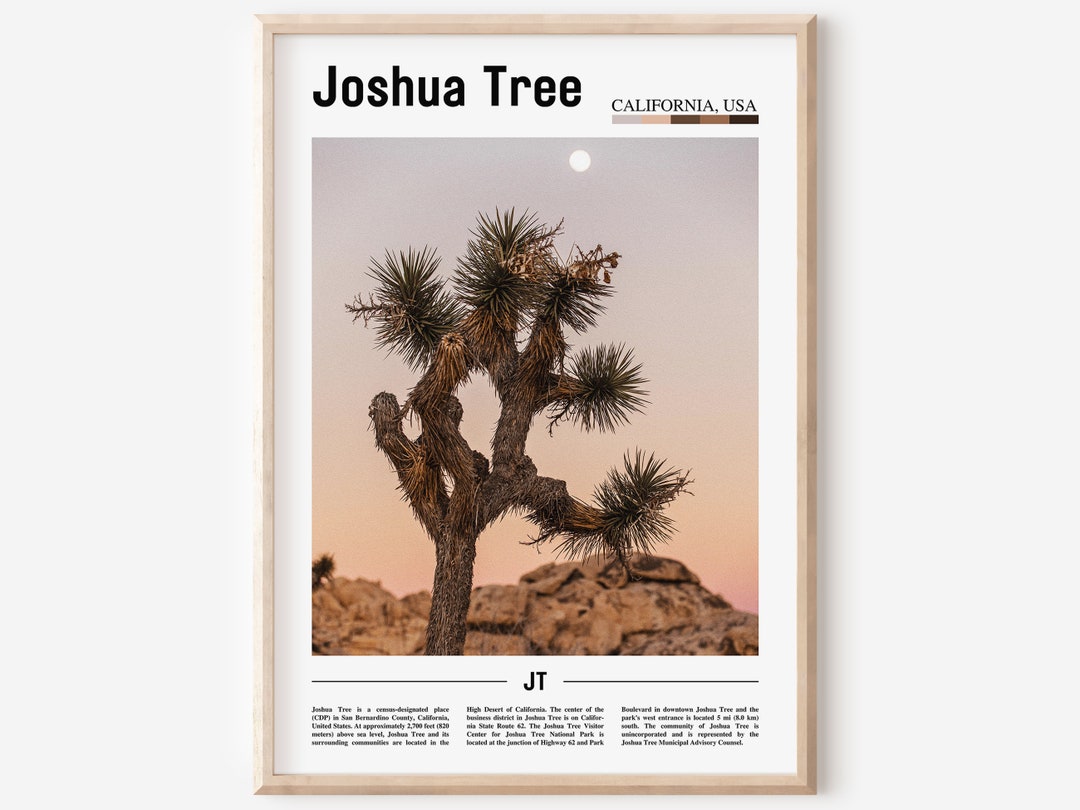 Joshua Tree Poster, Joshua Tree Print, Joshua Tree Wall Art, Minimal ...