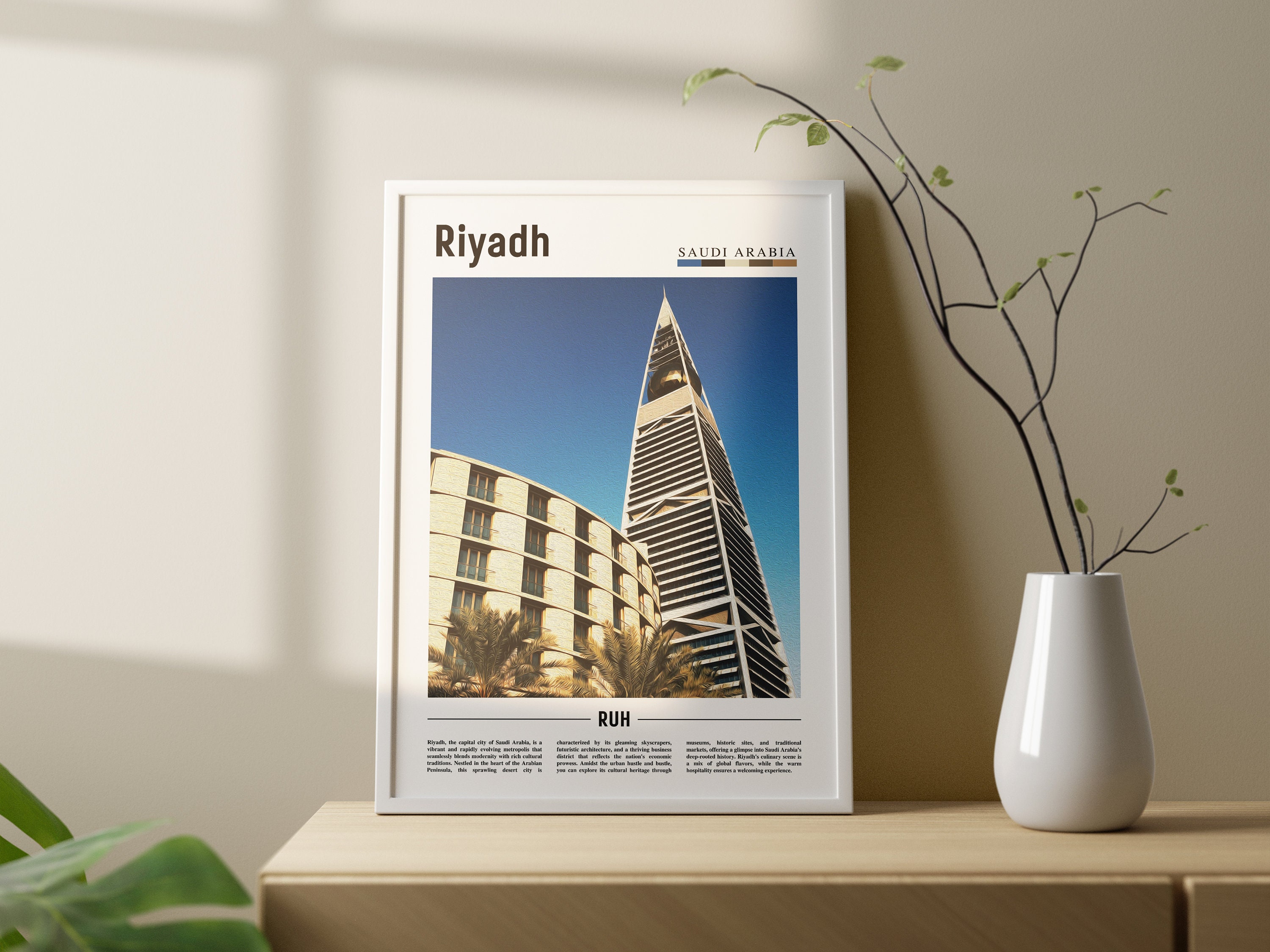 Riyadh Poster, Riyadh Print, Riyadh Wall Art, Minimal Travel Print ...