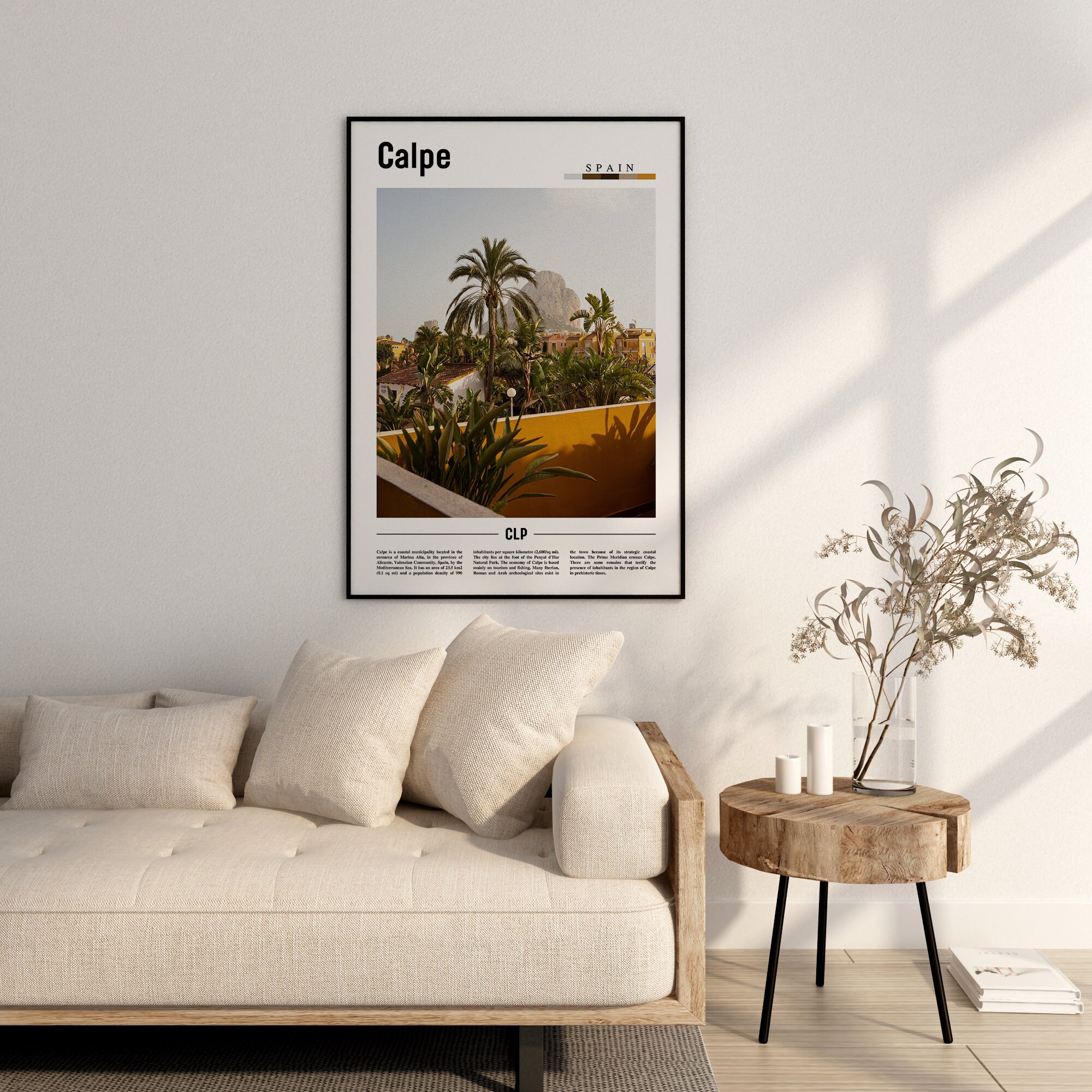 Calpe Poster Calpe Print Calpe Wall Art Minimal Travel - Etsy