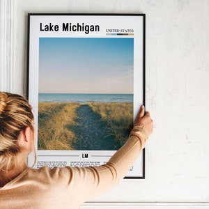 Michigan Print, Michigan Poster, Michigan Wall Art, Oil Painting Poster ...