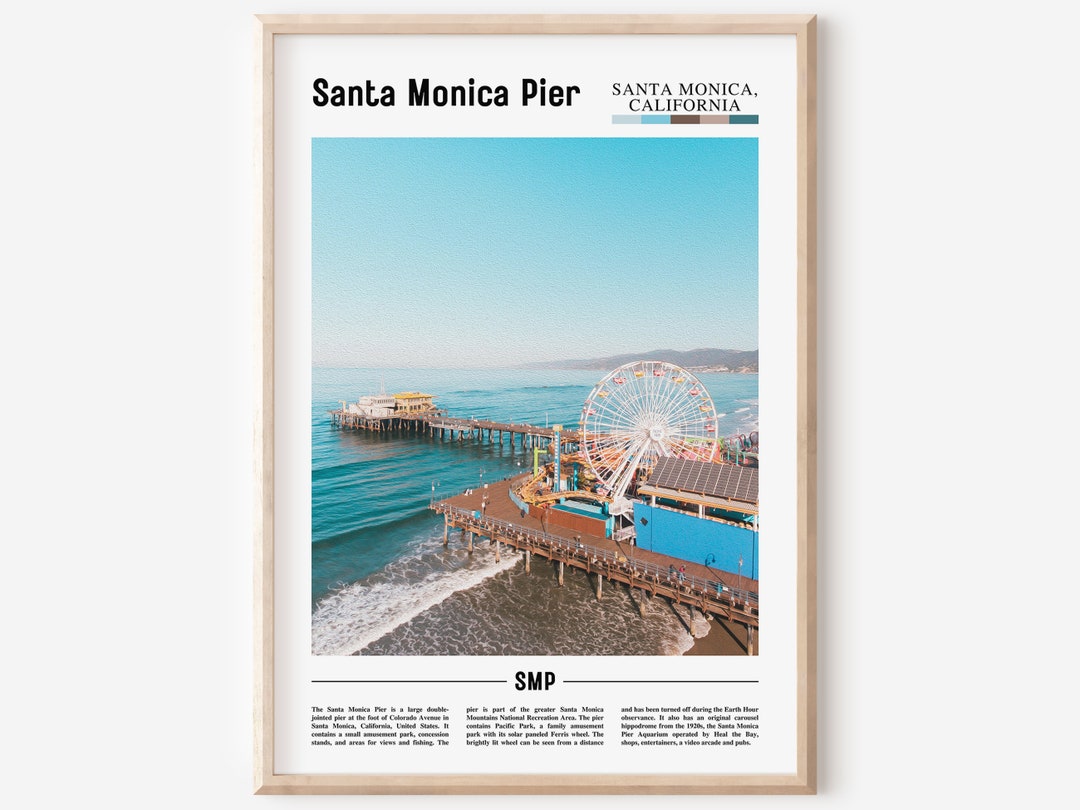 Santa Monica Pier Print, Santa Monica Pier Poster, Santa Monica Pier ...