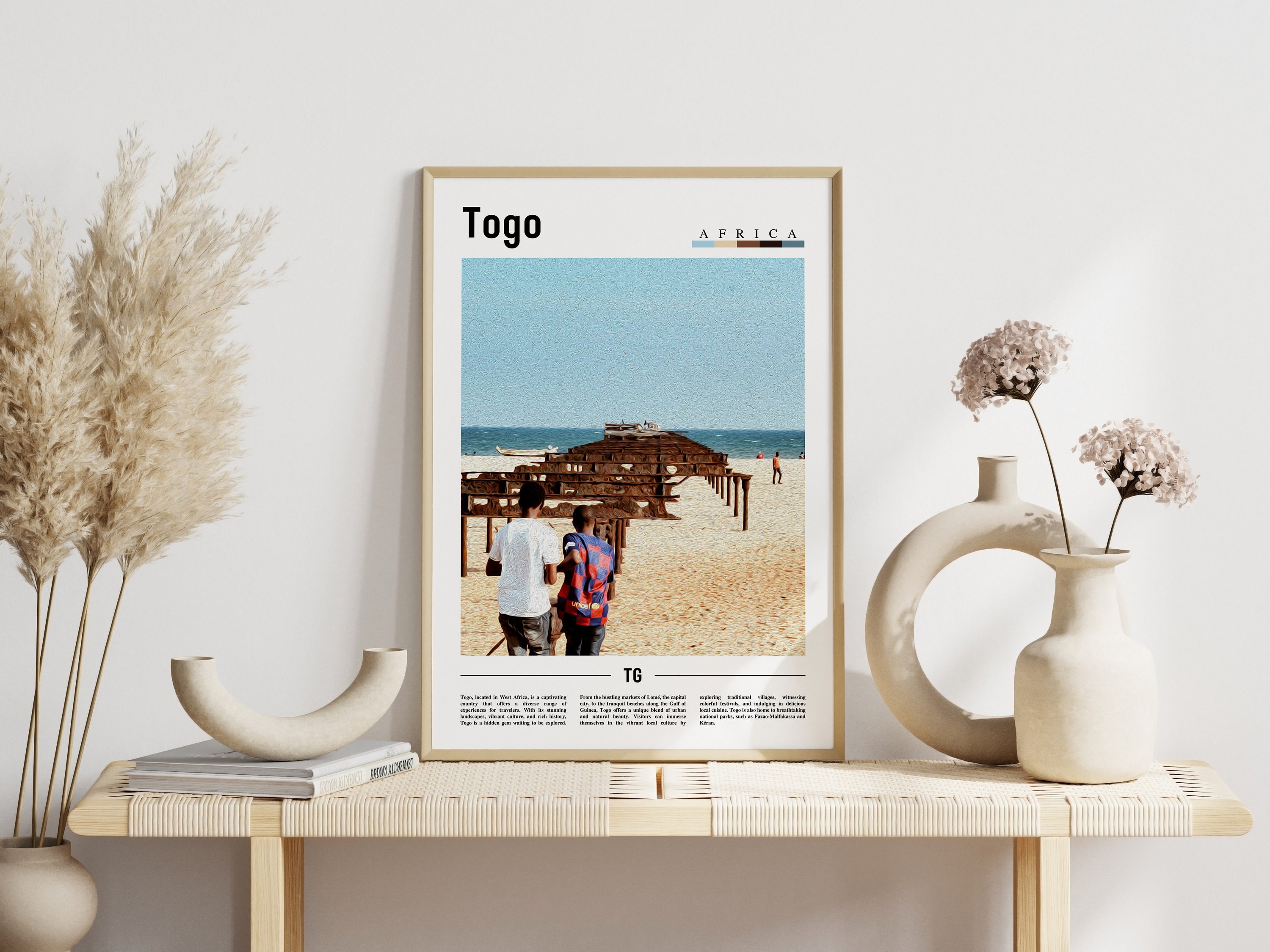 Togo Poster, Togo Print, Togo Wall Art, Minimal Travel Print, Travel ...