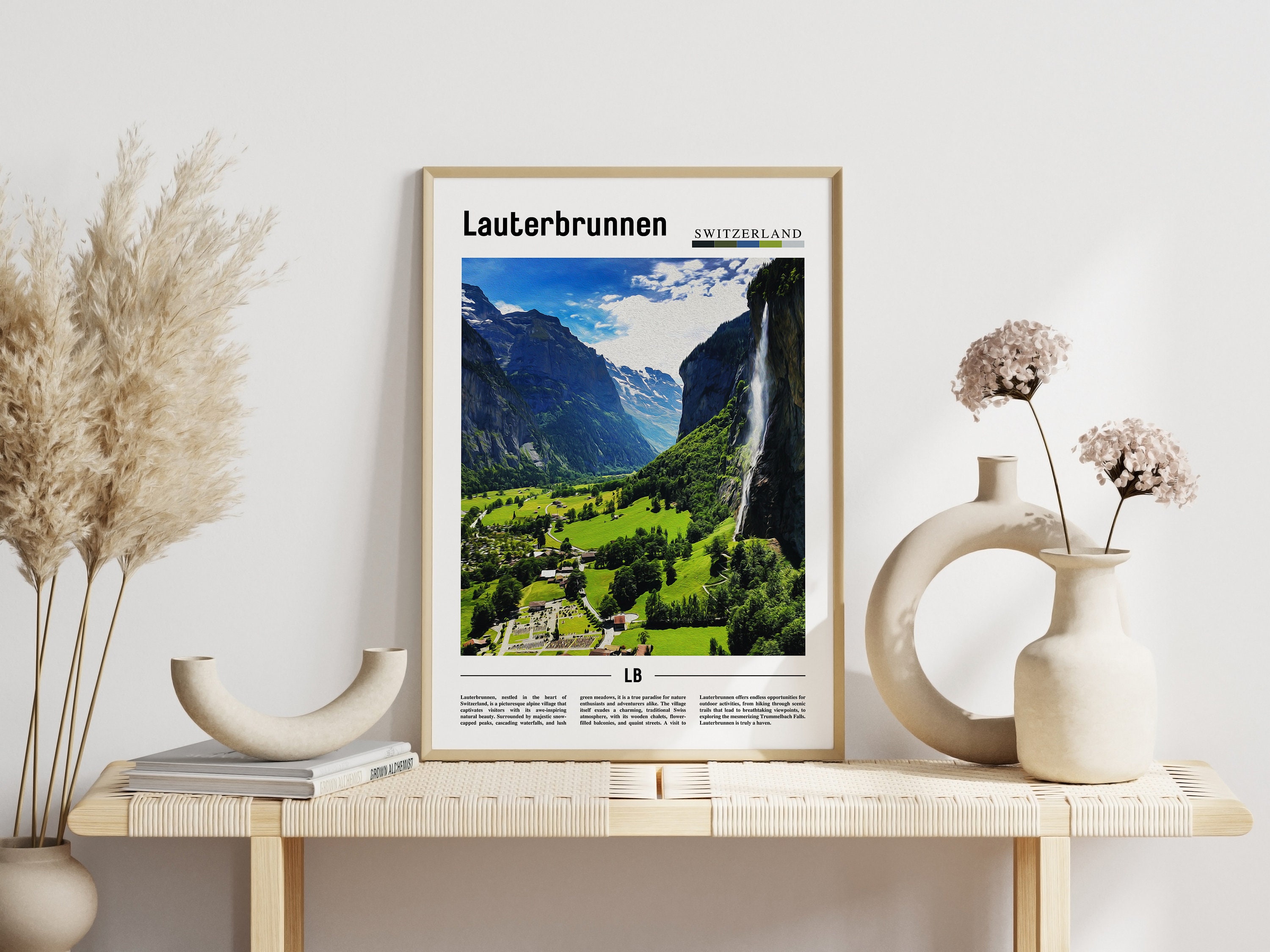 Lauterbrunnen Poster, Lauterbrunnen Print, Lauterbrunnen Wall Art ...