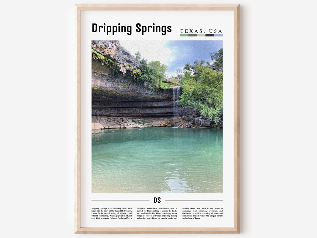 Dripping Springs Poster, Dripping Springs Print, Dripping Springs Wall ...