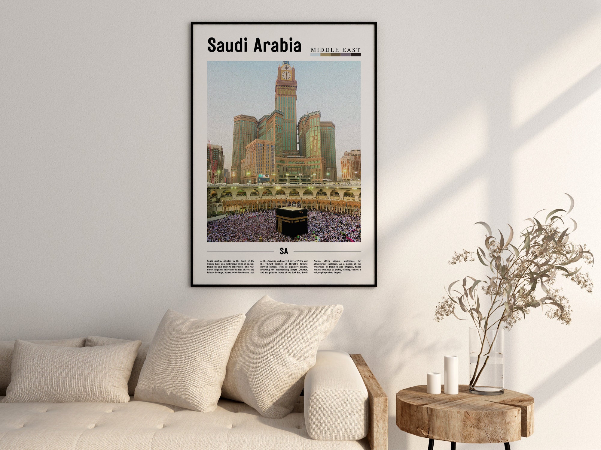 Saudi Arabia Poster, Saudi Arabia Print, Saudi Arabia Wall Art, Minimal ...