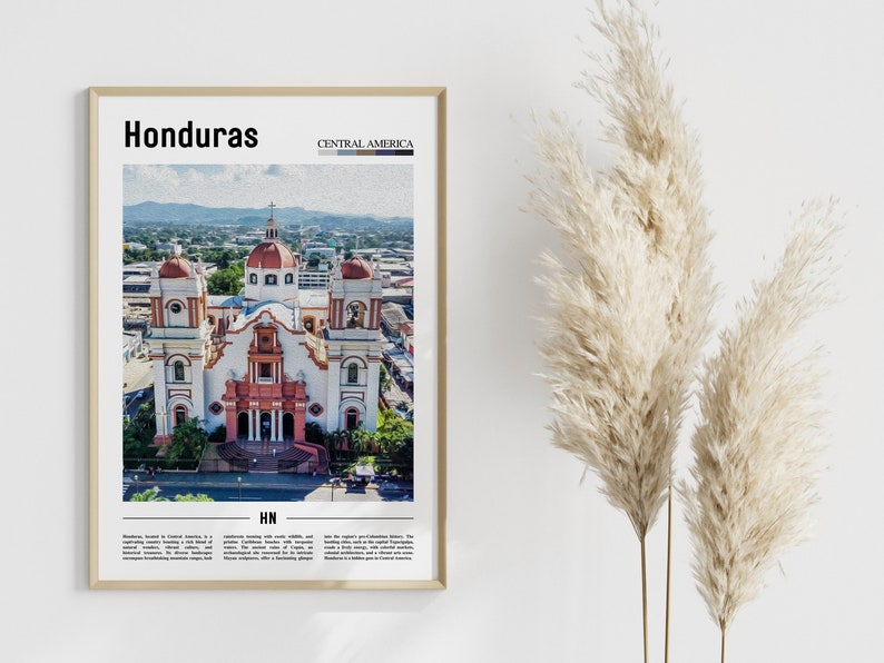 Honduras Poster, Honduras Print, Honduras Wall Art, Central America ...