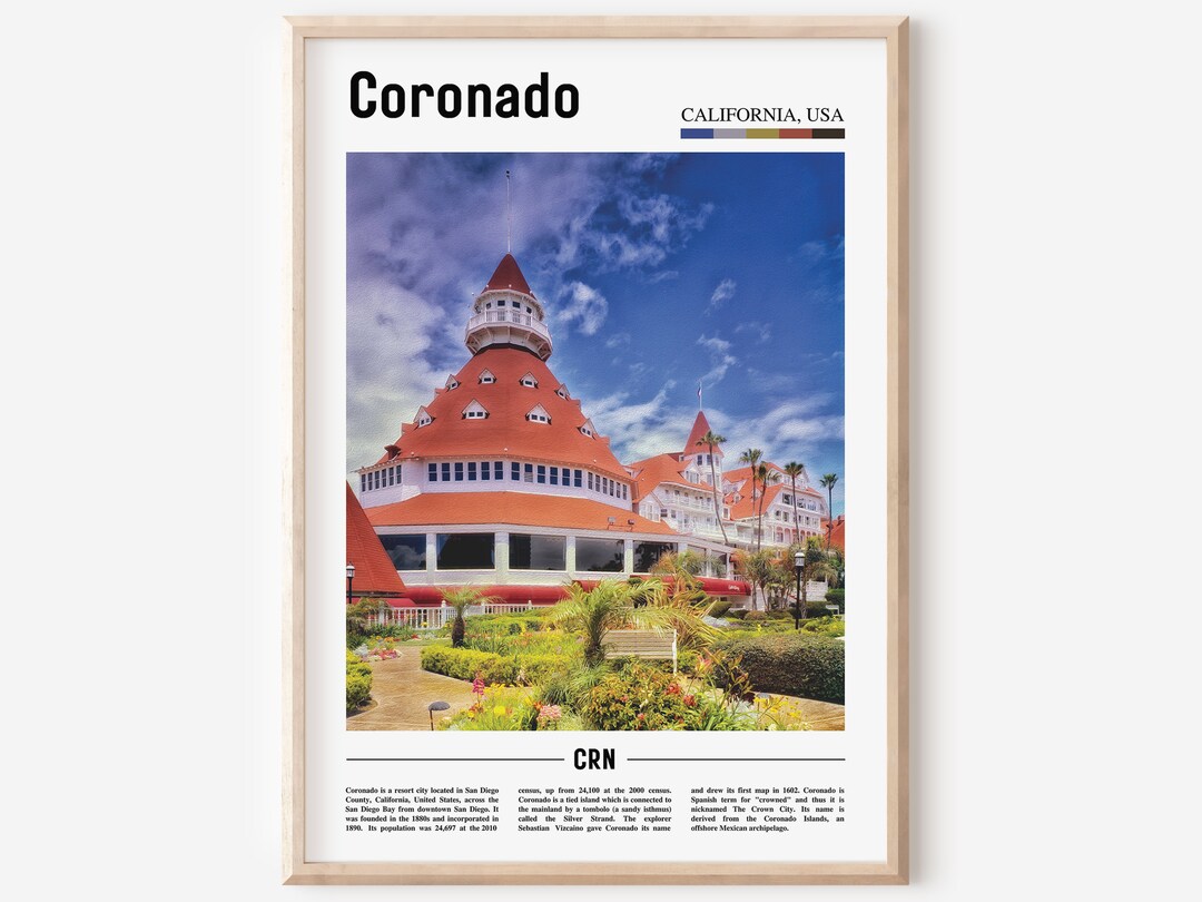 Impression Coronado, Affiche Coronado, Art mural Coronado, Affiche de ...