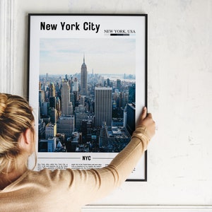 New York City Print, New York City Poster, New York City Wall Art, Oil Painting Poster, City ...
