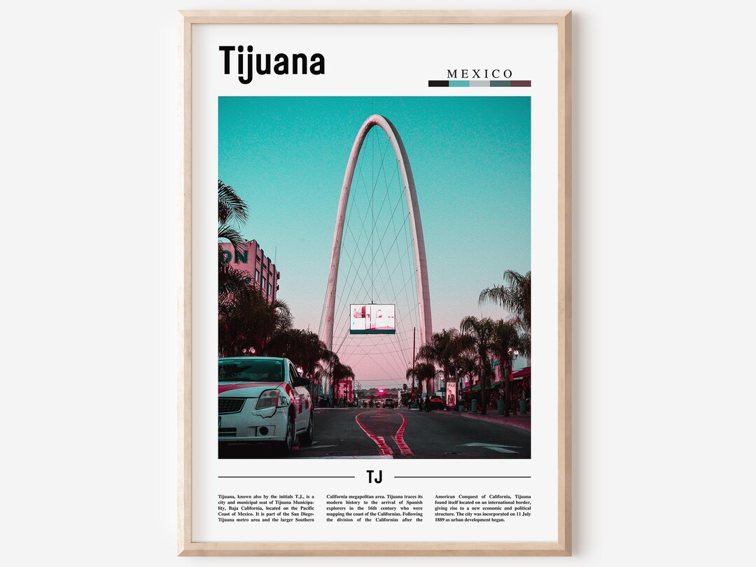 Tijuana Print, Tijuana Poster, Tijuana Wall Art, Minimal Travel Print ...