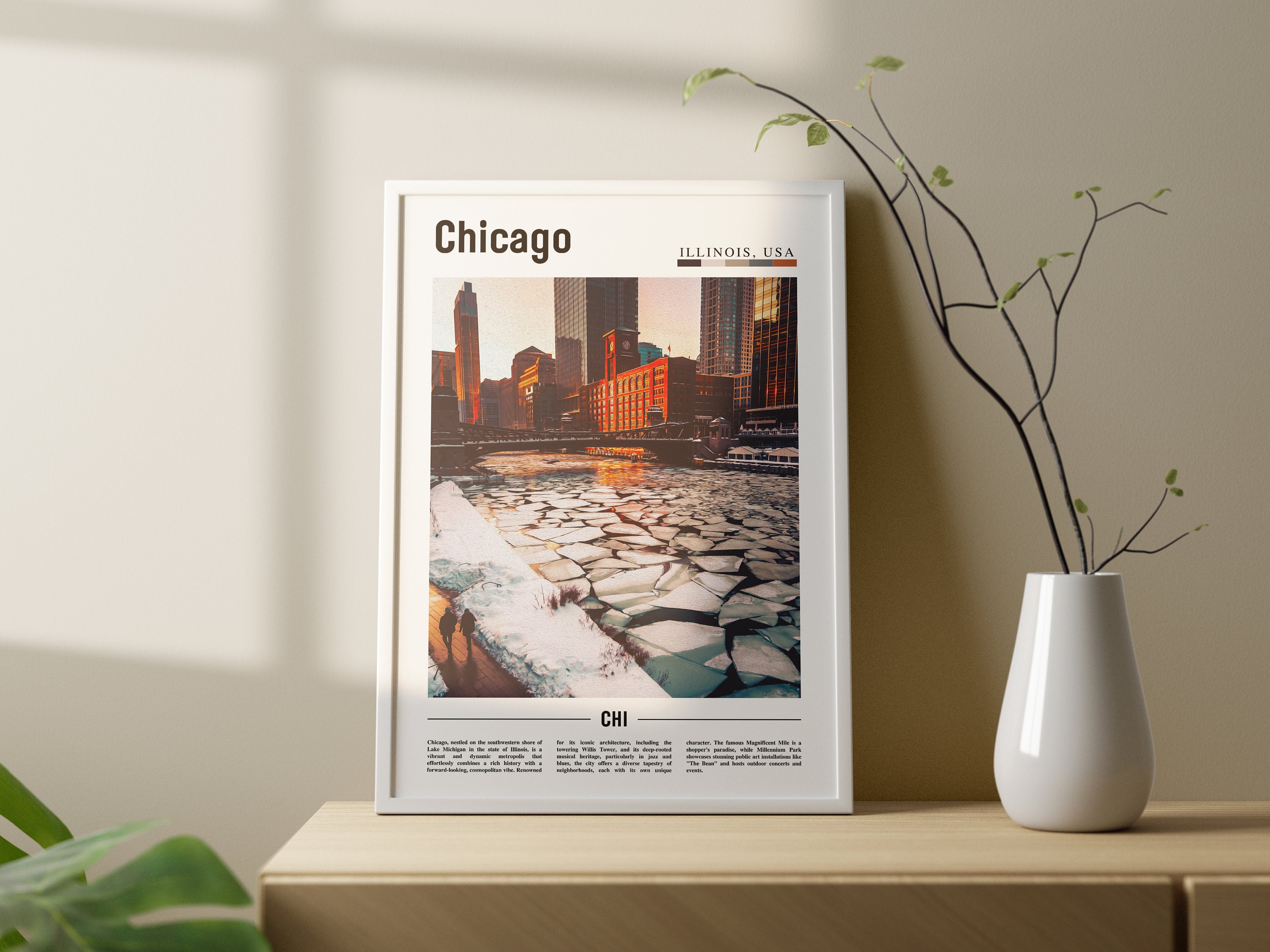 Chicago Print, Chicago Poster, Chicago Wall Art, United States Photo ...