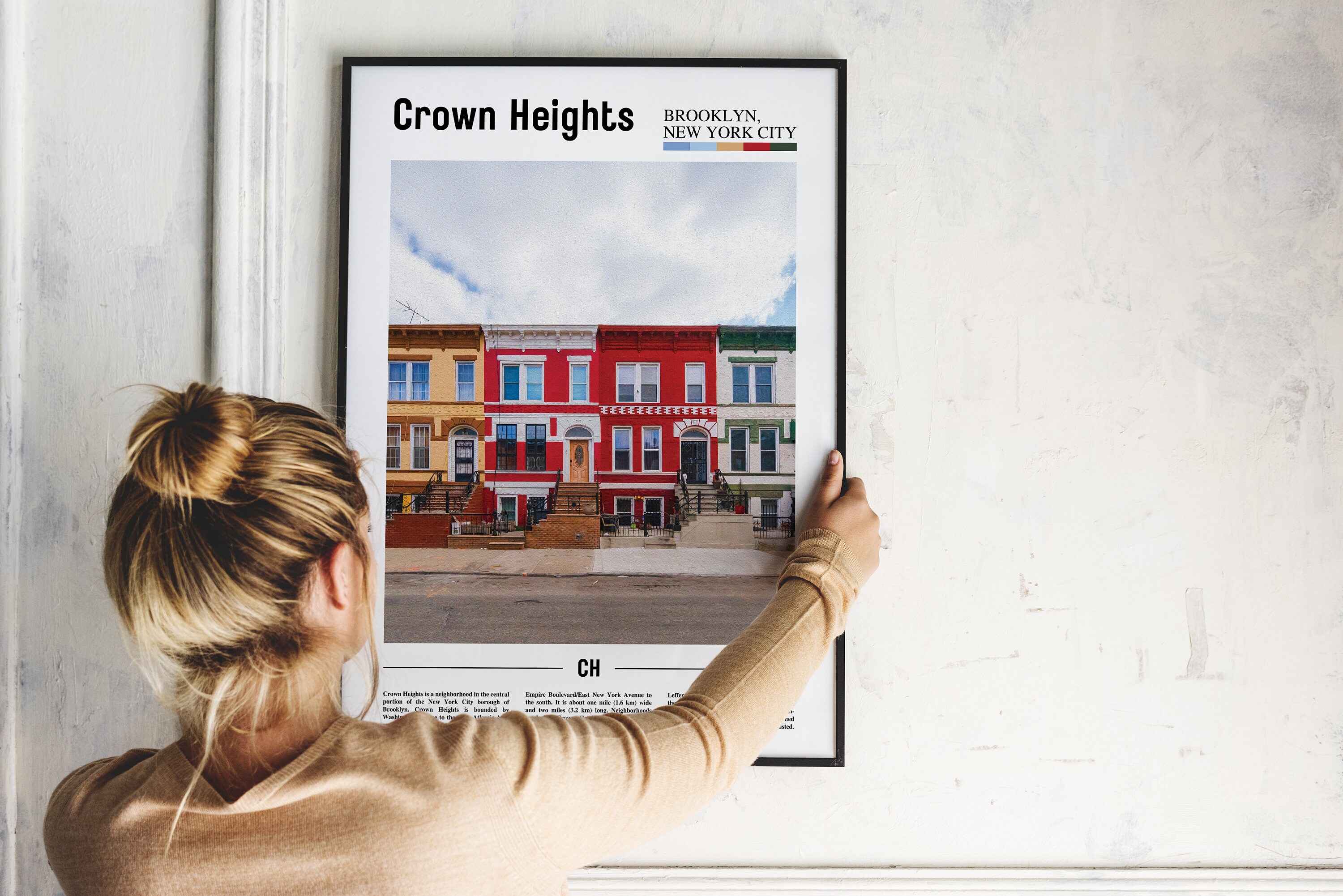 Crown Heights Print, Crown Heights Poster, Crown Heights Wall Art, Oil ...