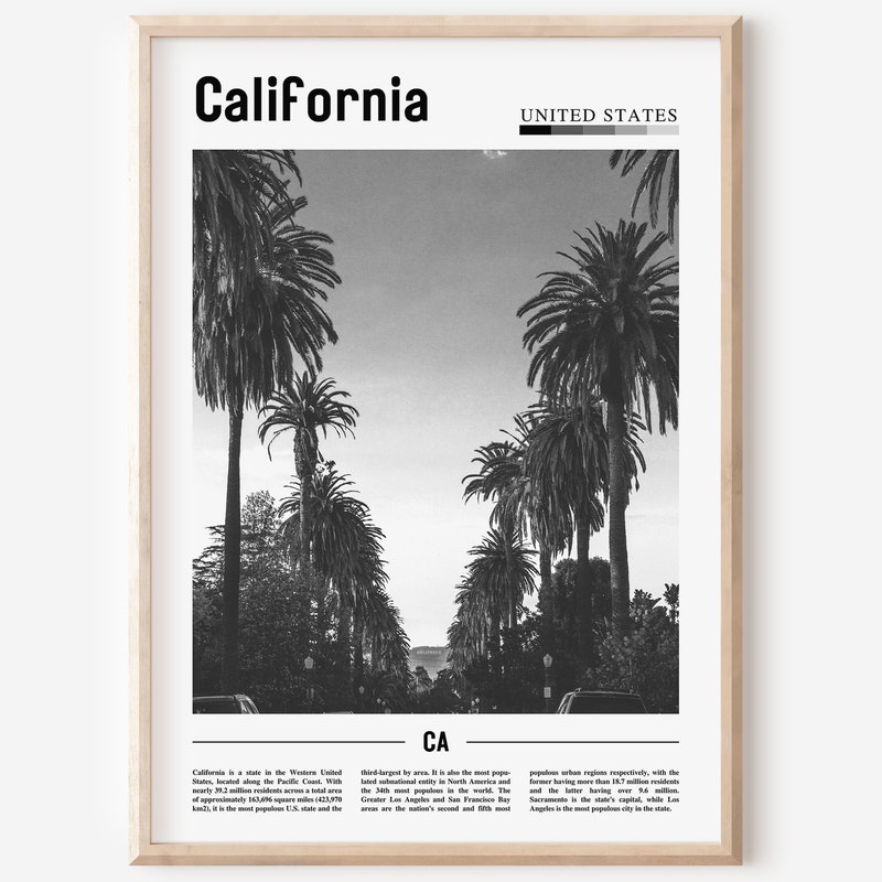 California Poster - Etsy