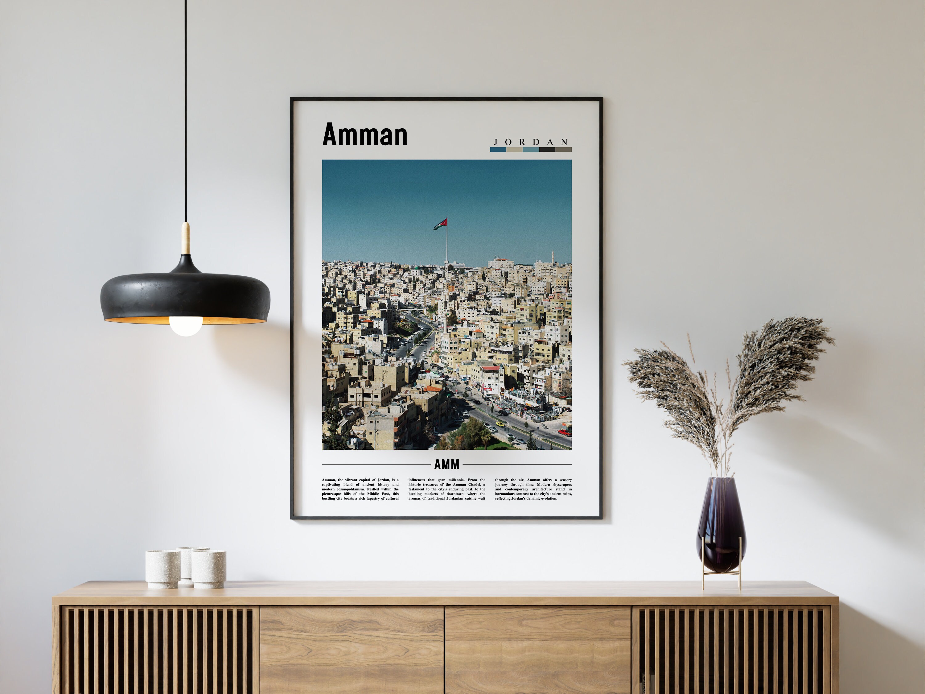 Amman Poster, Amman Print, Amman Wall Art, Minimal Travel Print, Travel ...