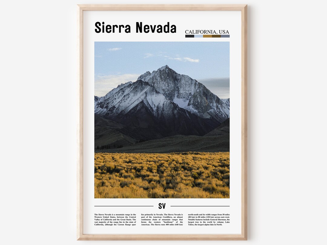 Sierra Nevada Print, Sierra Nevada Poster, Sierra Nevada Wall Art ...