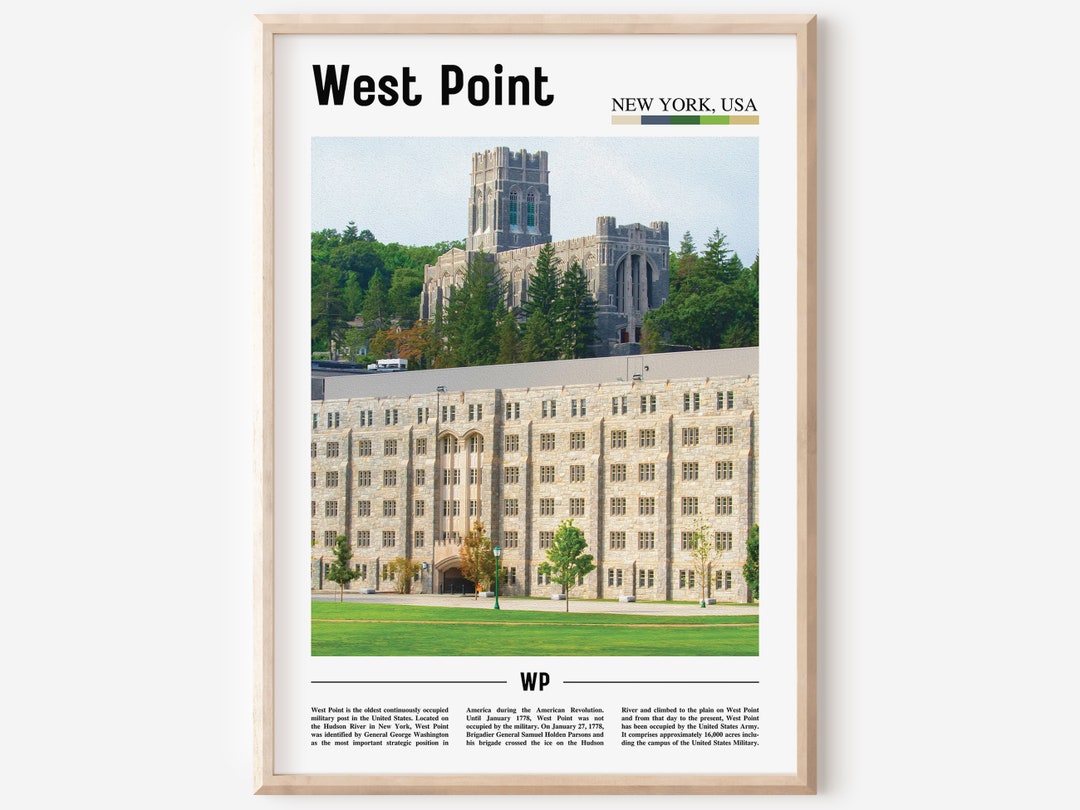 West Point Print, West Point Poster, West Point Wall Art, Oil Painting ...