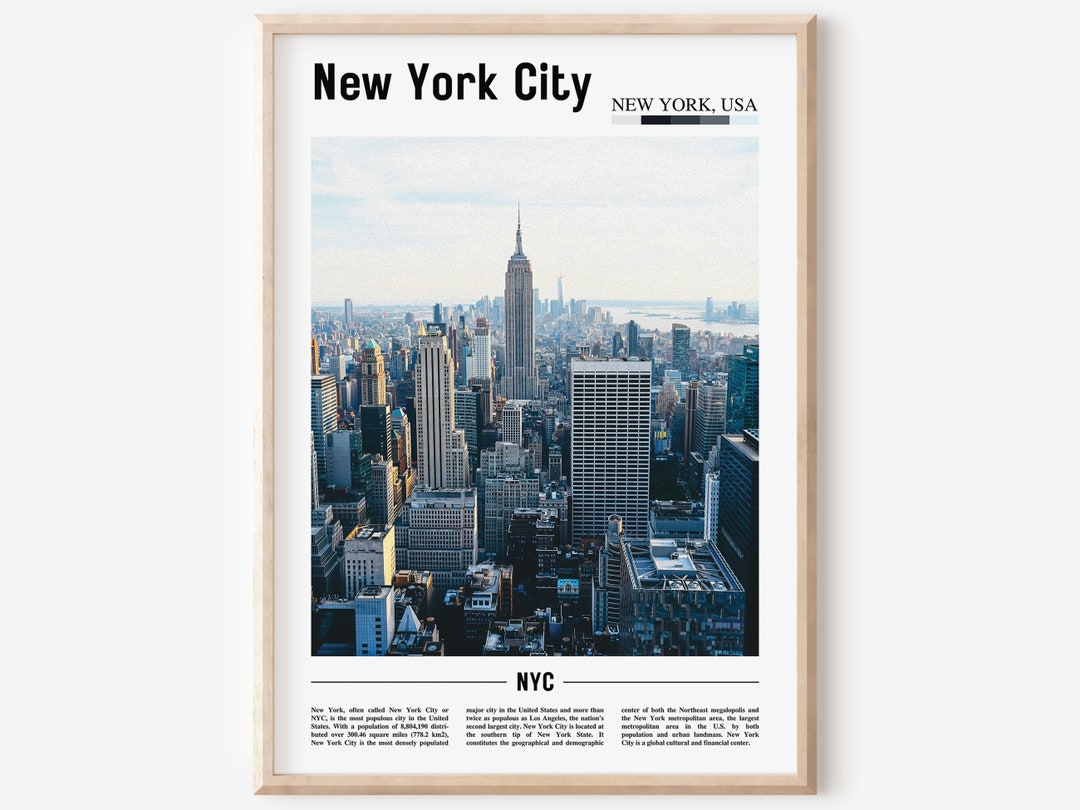 New York City Print, New York City Poster, New York City Wall Art, Oil ...