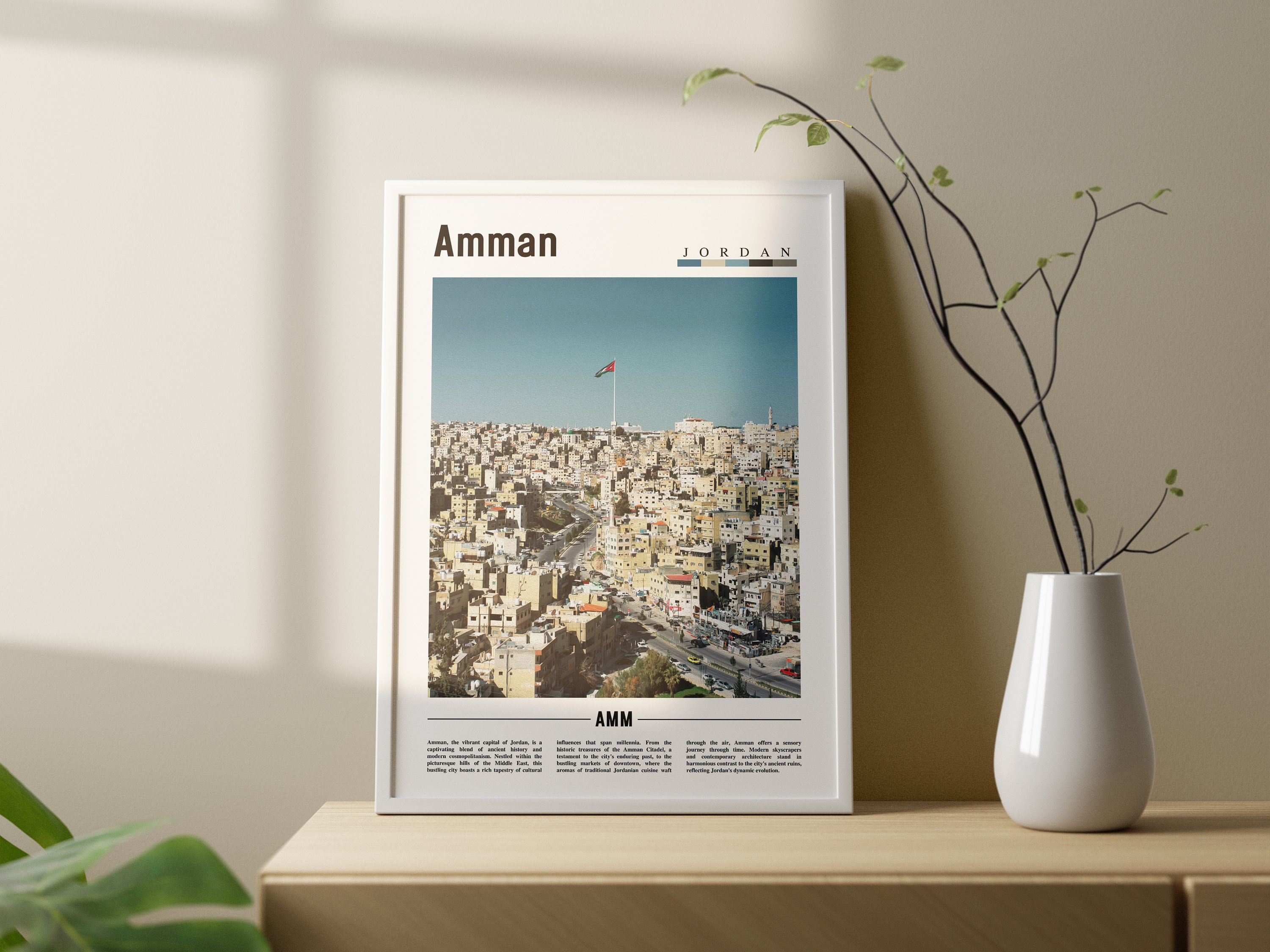 Amman Poster, Amman Print, Amman Wall Art, Minimal Travel Print, Travel ...