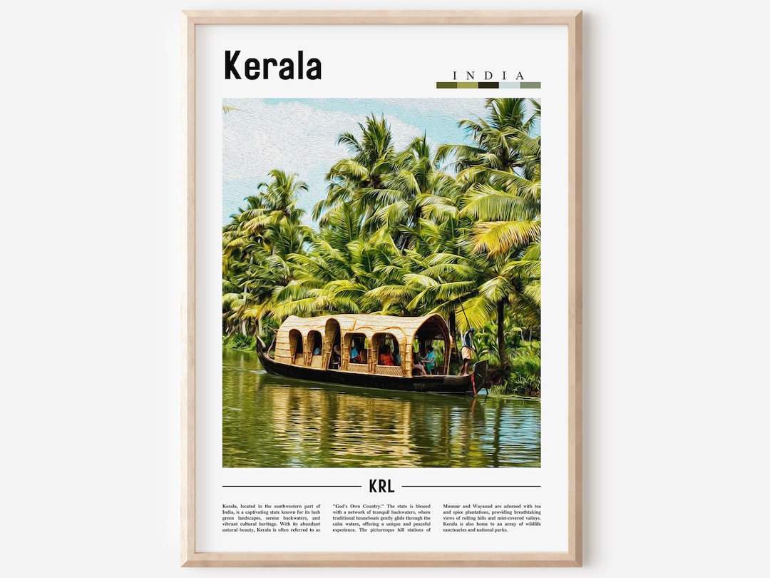Kerala Poster, Kerala Print, Kerala Wall Art, Asia Print, Asia Poster ...