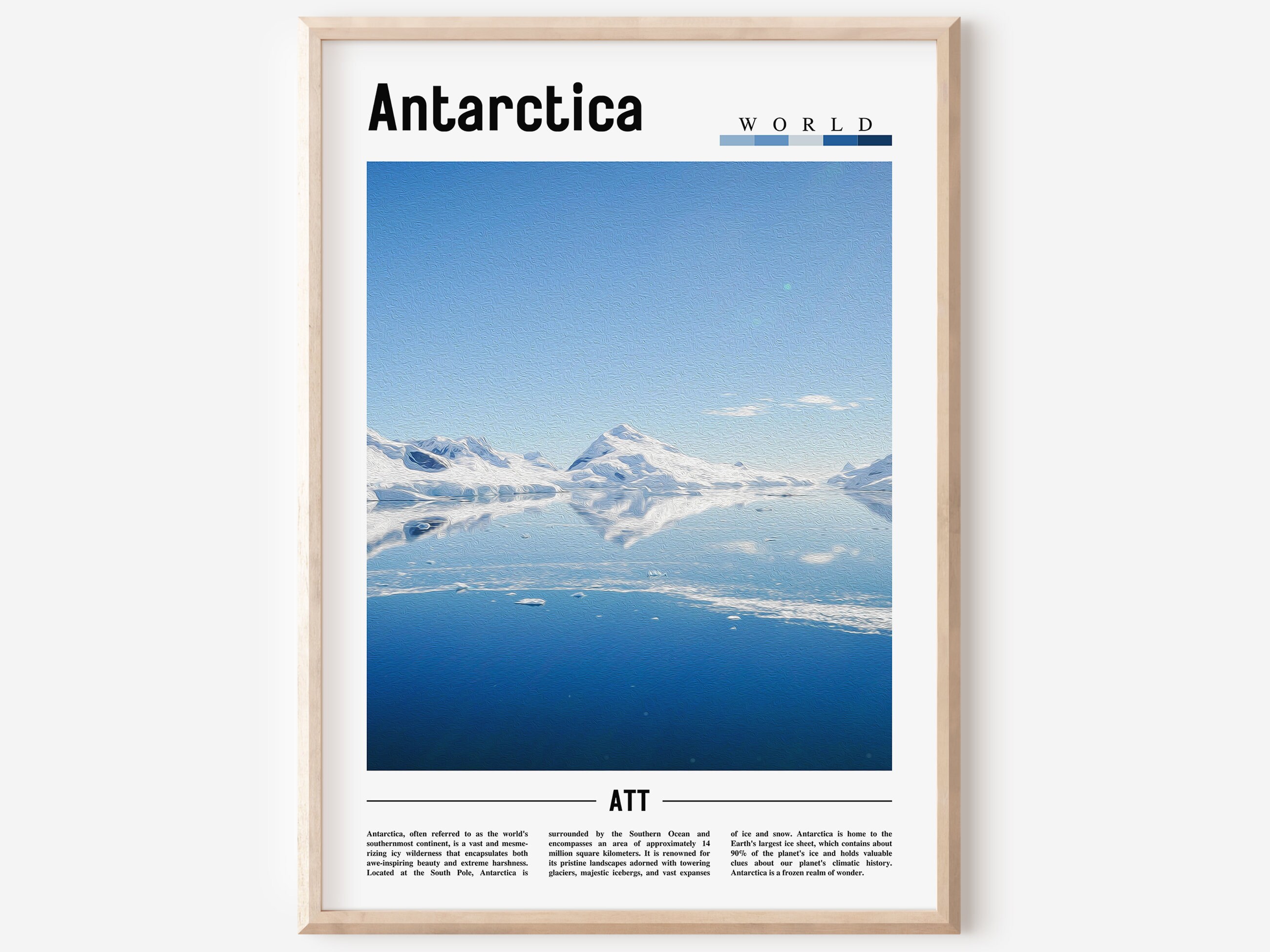 Antarctica Poster, Antarctica Print, Antarctica Wall Art, North America ...