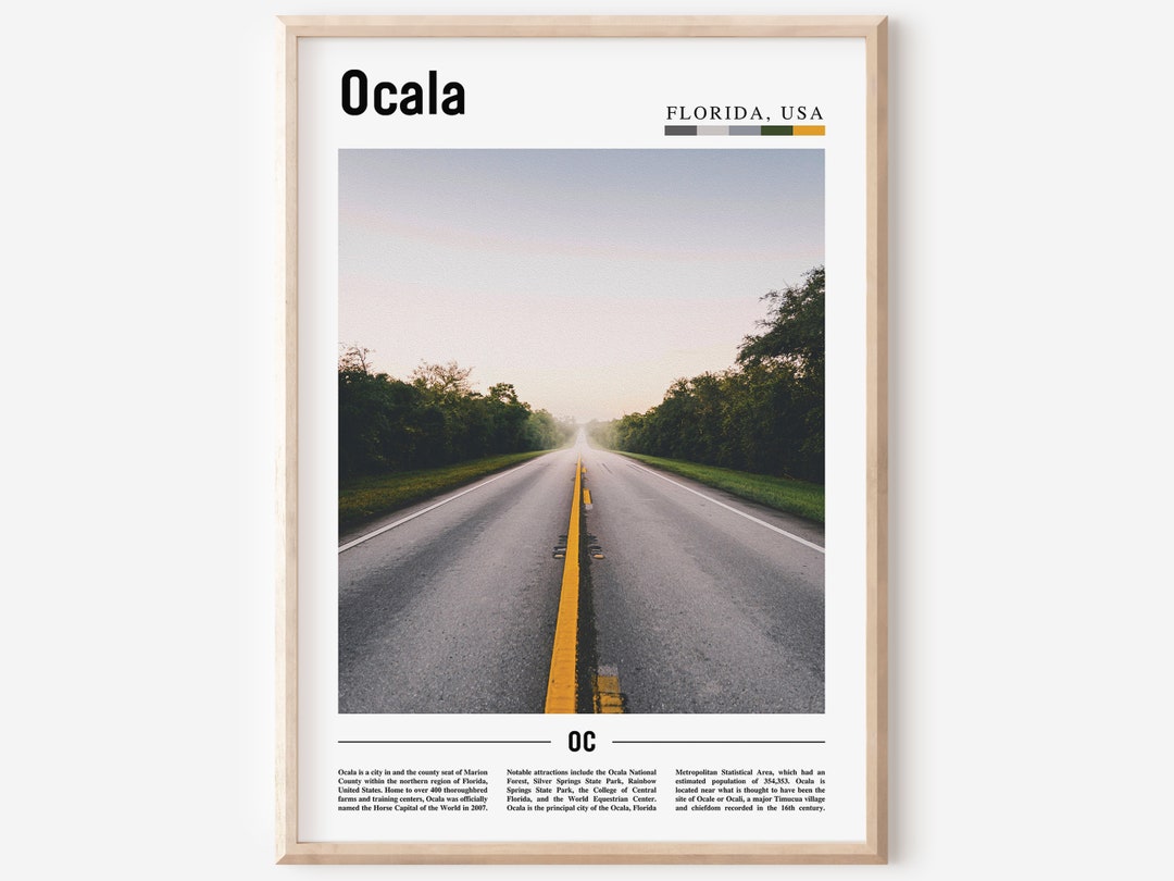 Ocala Print, Ocala Poster, Ocala Wall Art, Oil Painting Poster ...
