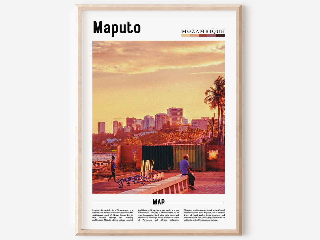 Maputo Poster, Maputo Print, Maputo Wall Art, Minimal Travel Print, Travel Destination, Oil ...