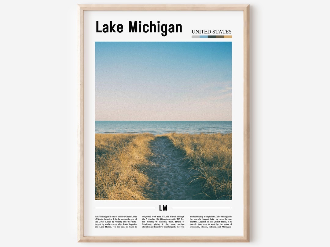 Michigan Print, Michigan Poster, Michigan Wall Art, Oil Painting Poster ...