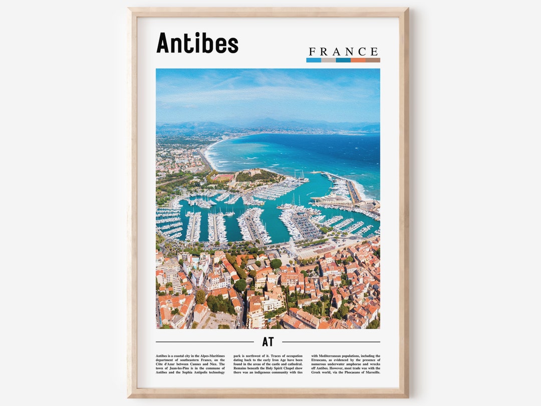 Antibes Print, Antibes Poster, Antibes Wall Art, Oil Painting Poster, Colorful City Print, City ...