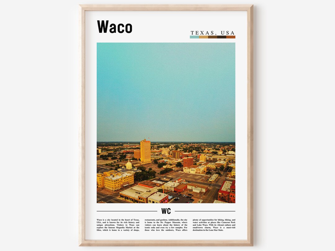 Waco Poster, Waco Print, Waco Wall Art, United States Photo, United ...