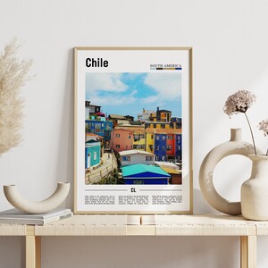 Chile Poster, Chile Print, Chile Wall Art, South America Poster, South ...