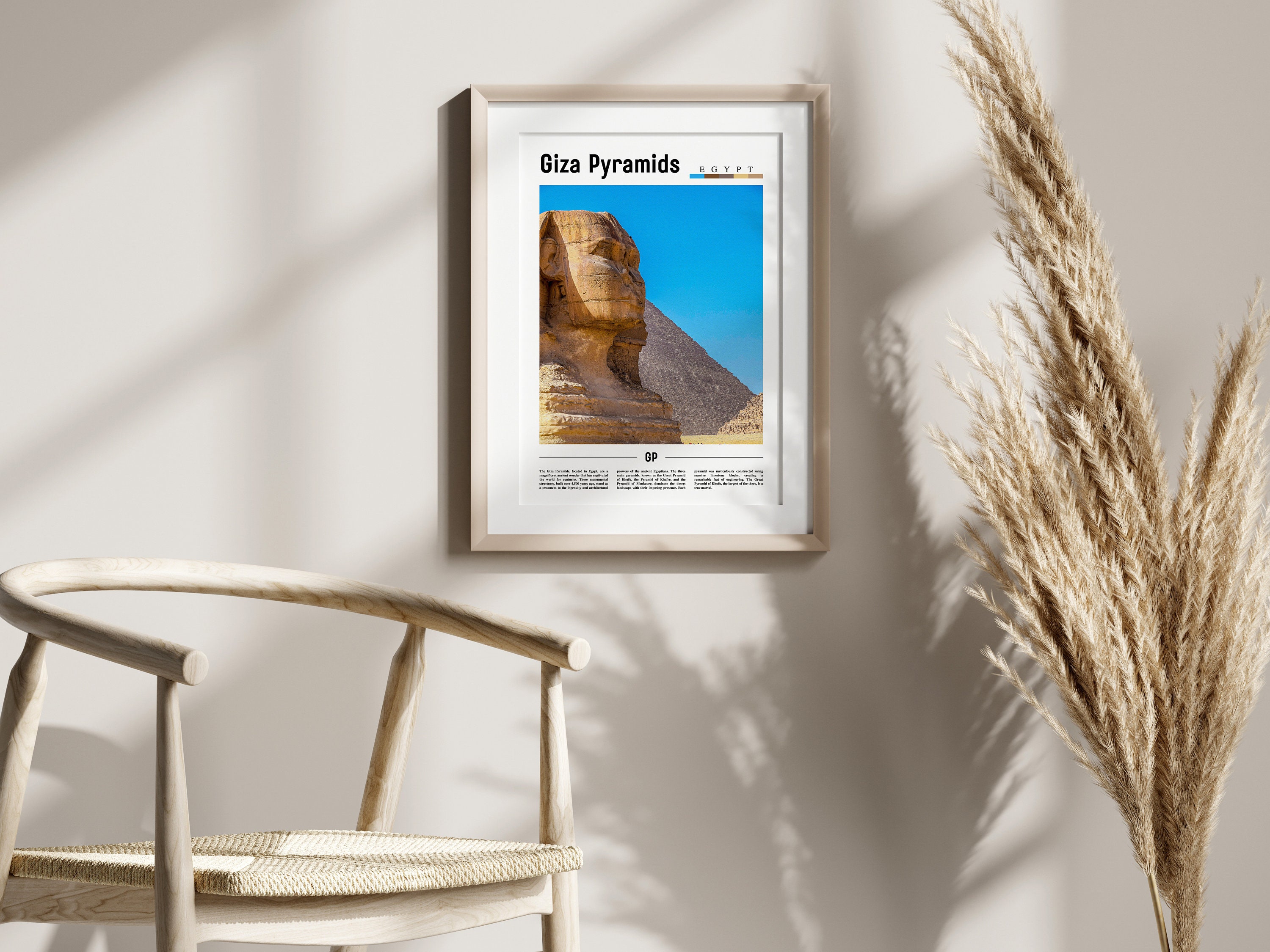 Giza Pyramids Poster, Giza Pyramids Print, Giza Pyramids Wall Art ...