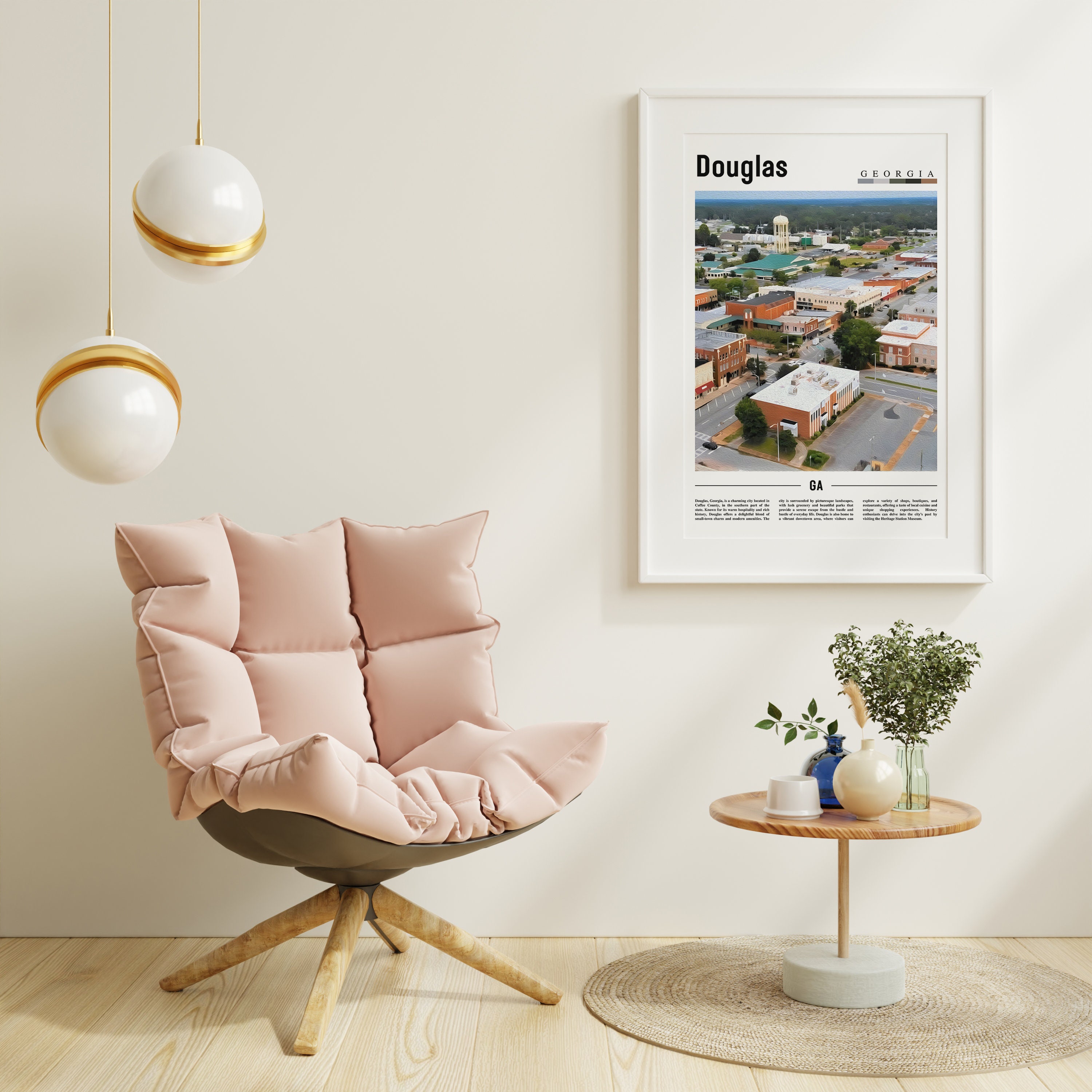 Douglas Poster, Douglas Print, Douglas Wall Art, Minimal Travel Print ...